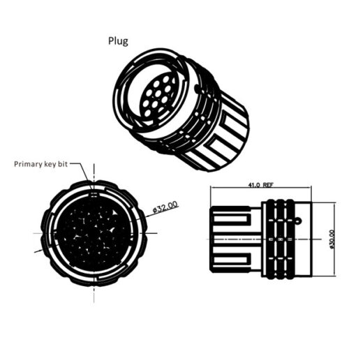 GR Series-19-core 16# circular signal connector - Automotive Low High ...